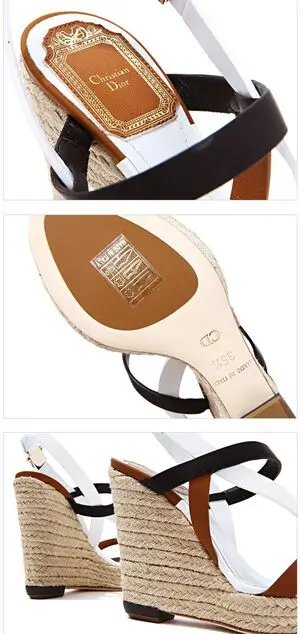Dior Espadrille Wedge Sandals