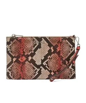 Prada Animal Print Zipper Clutch