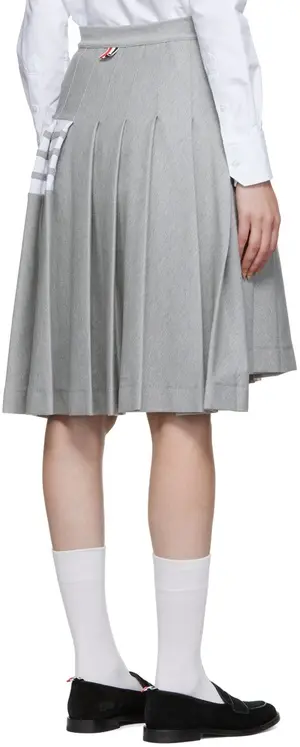 Thom Browne 4-bar Pleated Knee-length Skirt