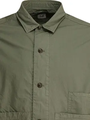 C.P. COMPANY Logo Plaque Poplin Shirt