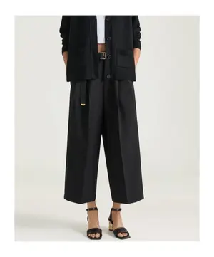 Givenchy Cropped Double Pleat Wool And Mohair Pants