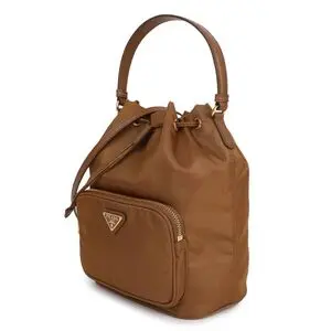 Prada Re-nylon Bucket Bag - Brown