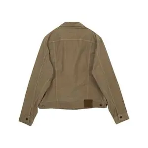 TOM FORD Logo Patch Straight Hem Jacket - Brown