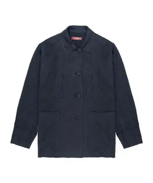 Max Mara Long-sleeved Collared Jacket - Black