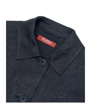 Max Mara Long-sleeved Collared Jacket - Black