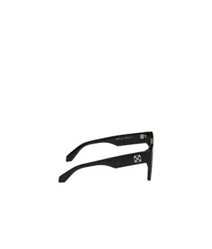 Off-White Square Frame Sunglasses With Arrow Logo - Black/blue