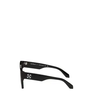 Off-White Square Frame Sunglasses With Arrow Logo - Black/blue