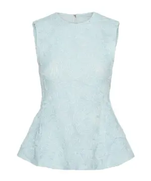 ROTATE BY BIRGER CHRISTENSEN Mesh Sleeveless Peplum Blouse