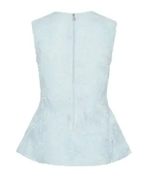 ROTATE BY BIRGER CHRISTENSEN Mesh Sleeveless Peplum Blouse