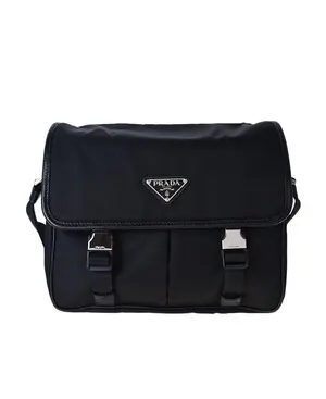 Prada Logo Shoulder Bag - Black