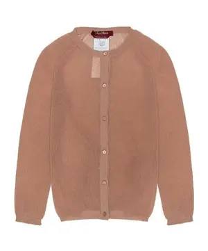 Max Mara Long-sleeved Crew Neck Sweater With Button Closure