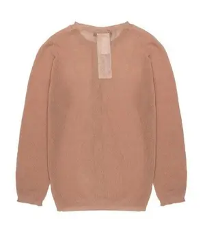 Max Mara Long-sleeved Crew Neck Sweater With Button Closure