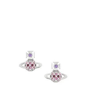 VIVIENNE WESTWOOD Violet Amethyst Orb Stud Earrings