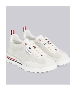 Thom Browne Shearling Trimmed Tech Runner Sneakers