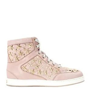 JIMMY CHOO Tokyo High-top Sneakers With Star Appliqu
