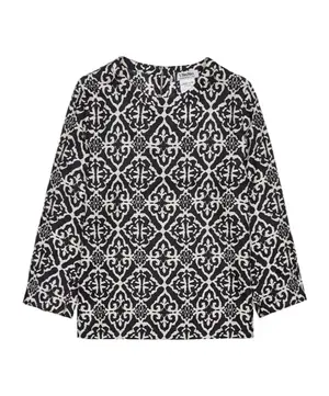 Max Mara Long Sleeve Graphic Print Top