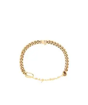 Jacquemus Gold Logo Chain-link Bracelet - Yellow