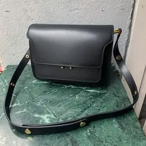 Marni Trunk Medium Shoulder Bag - Black