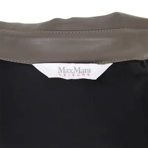 Max Mara Collared Long-sleeved Leather Jacket