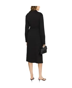 LEMAIRE Spread-collar Belted Midi Dress