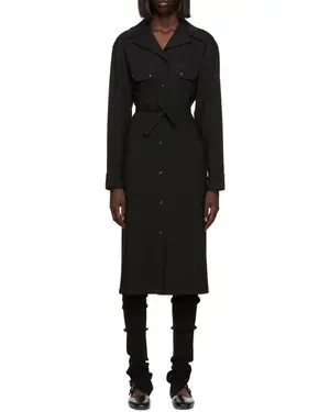 LEMAIRE Spread-collar Belted Midi Dress