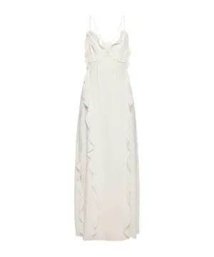 Simkhai Emily Pleated Maxi Slip Dress