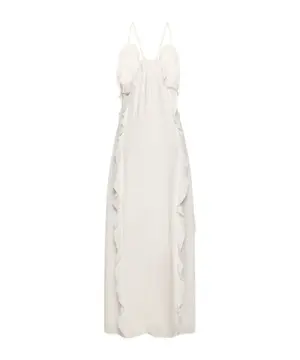 Simkhai Emily Pleated Maxi Slip Dress