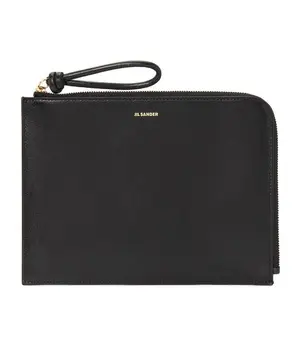 JIL SANDER Leather Envelope Pouch