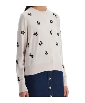 Maison Kitsuné Fancy Fox Embroidered Cardigan