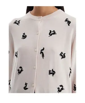 Maison Kitsuné Fancy Fox Embroidered Cardigan