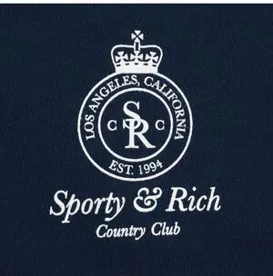 SPORTY  RICH Sporty & Rich Long Sleeve Hooded Sweatshirt