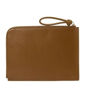 JIL SANDER Zipper Clutch With Knotted Handle