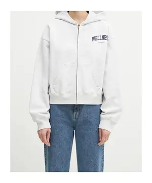 SPORTY  RICH Sporty & Rich Long Sleeve Zip-up Sweatshirt