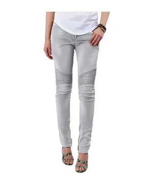Balmain Moto Jeans With Zipper Cuffs