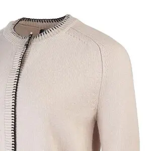 Max Mara Long Sleeve Crew Neck Sweater With Front Closure