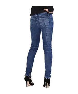 Balmain Skinny Moto Jeans With Zipper Detail