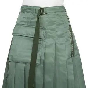 Sacai Pleated Skirt With Belt And Pockets