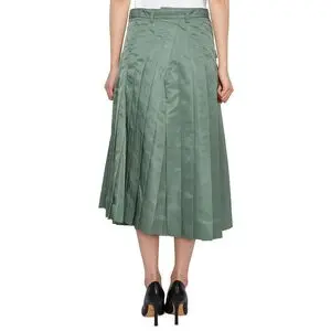 Sacai Pleated Skirt With Belt And Pockets
