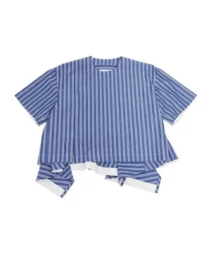 Sacai Short Sleeve T-shirt With Stripes