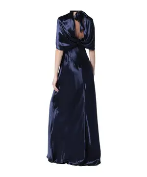 Alberta Ferretti Cape Detail Maxi Dress