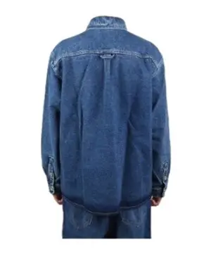 Y/project Shirt47-s24 Navy Button Panel Denim Shirt