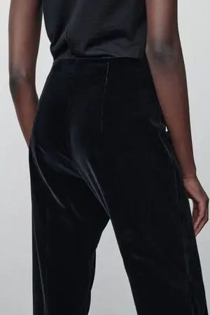 THE ROW Padma Straight Leg Velvet Pants