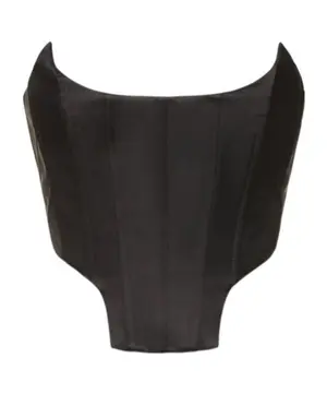 Giuseppe Di Morabito Elastic Satin Bustier - Black