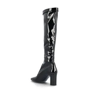 Saint Laurent Square Toe Knee High Boots