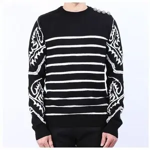 Balmain Long Sleeve Sweater With Graphic Detail
