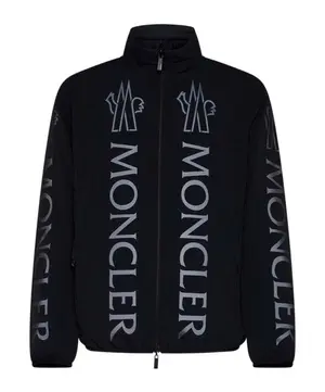 Moncler Long Sleeve Zip-up Jacket With Logo Detail