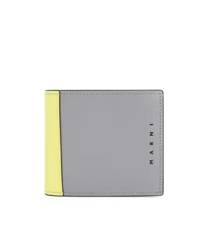 Marni Two-tone Bi-fold Wallet - Gray