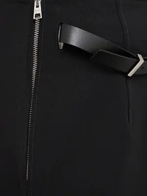 JEAN PAUL GAULTIER Asymmetrical Rounded Hem Nylon Skirt