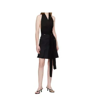 AYA MUSE Aelir V-neck Halter Top With Waist Tie
