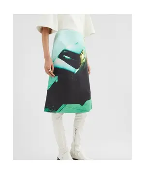 JIL SANDER Printed A-line Skirt